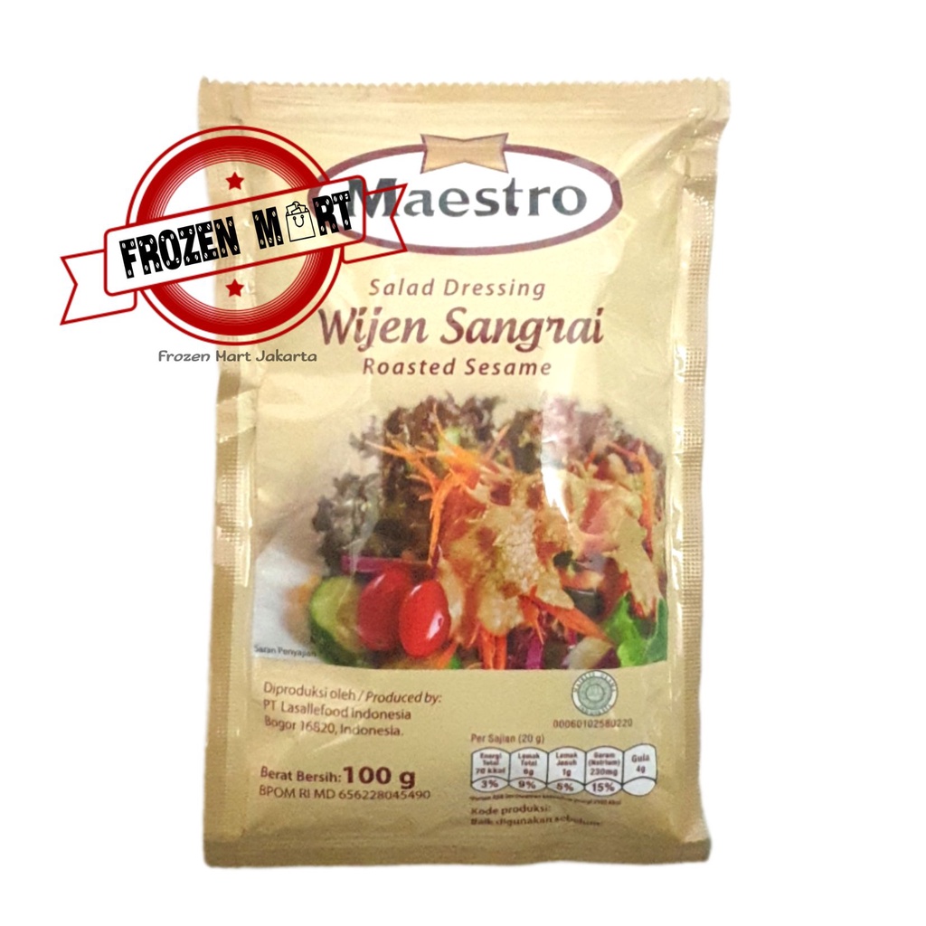 Jual MAESTRO Salad Dressing Wijen Sangrai / Roasted Sesame Dressing 100 ...