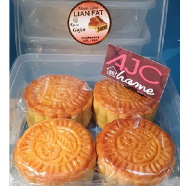 Jual MOON CAKE LIAN FAT GOJIN TANPA TELUR ISI 4 | MOONCAKE GOJIN TANPA ...