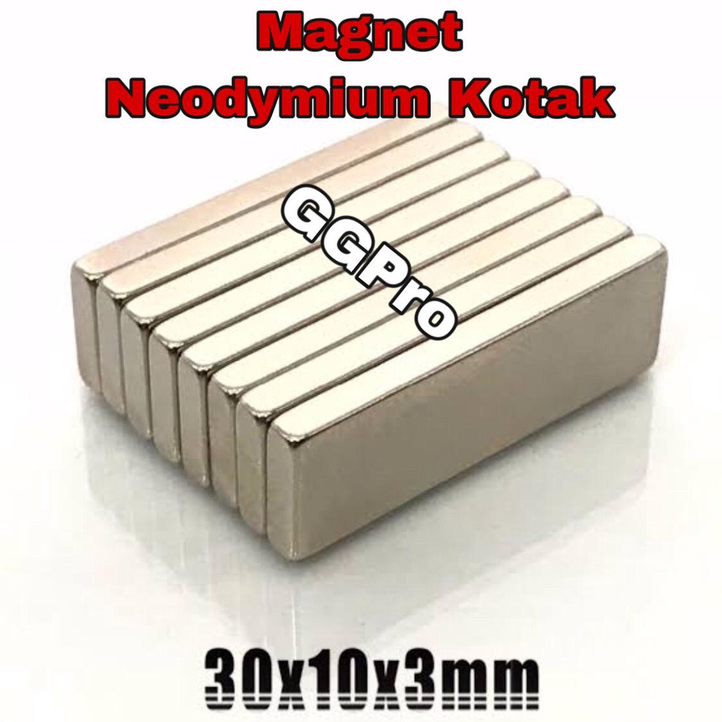 Jual MAGNET NEODYMIUM KOTAK 30x10x3 MM Super Kuat | Shopee Indonesia