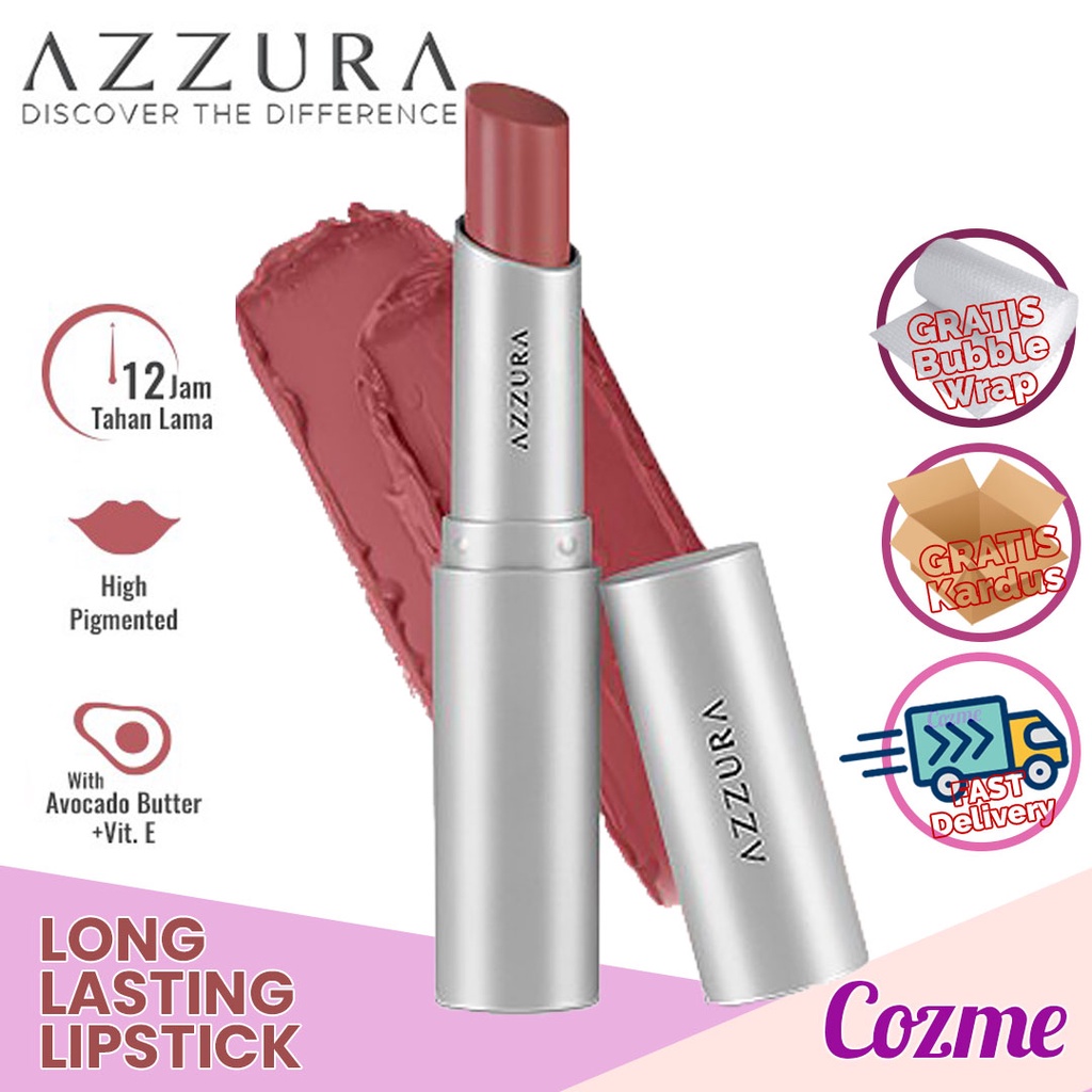 Jual AZZURA Long Lasting Lipstick 3gr | Shopee Indonesia