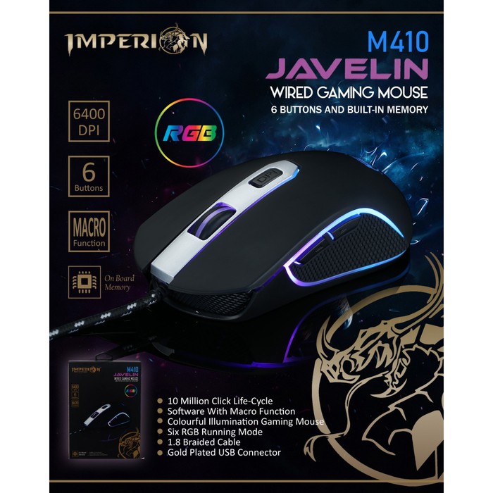 Jual Mouse Gaming Imperion Javelin M410 original mouse macro JAVELIN ...