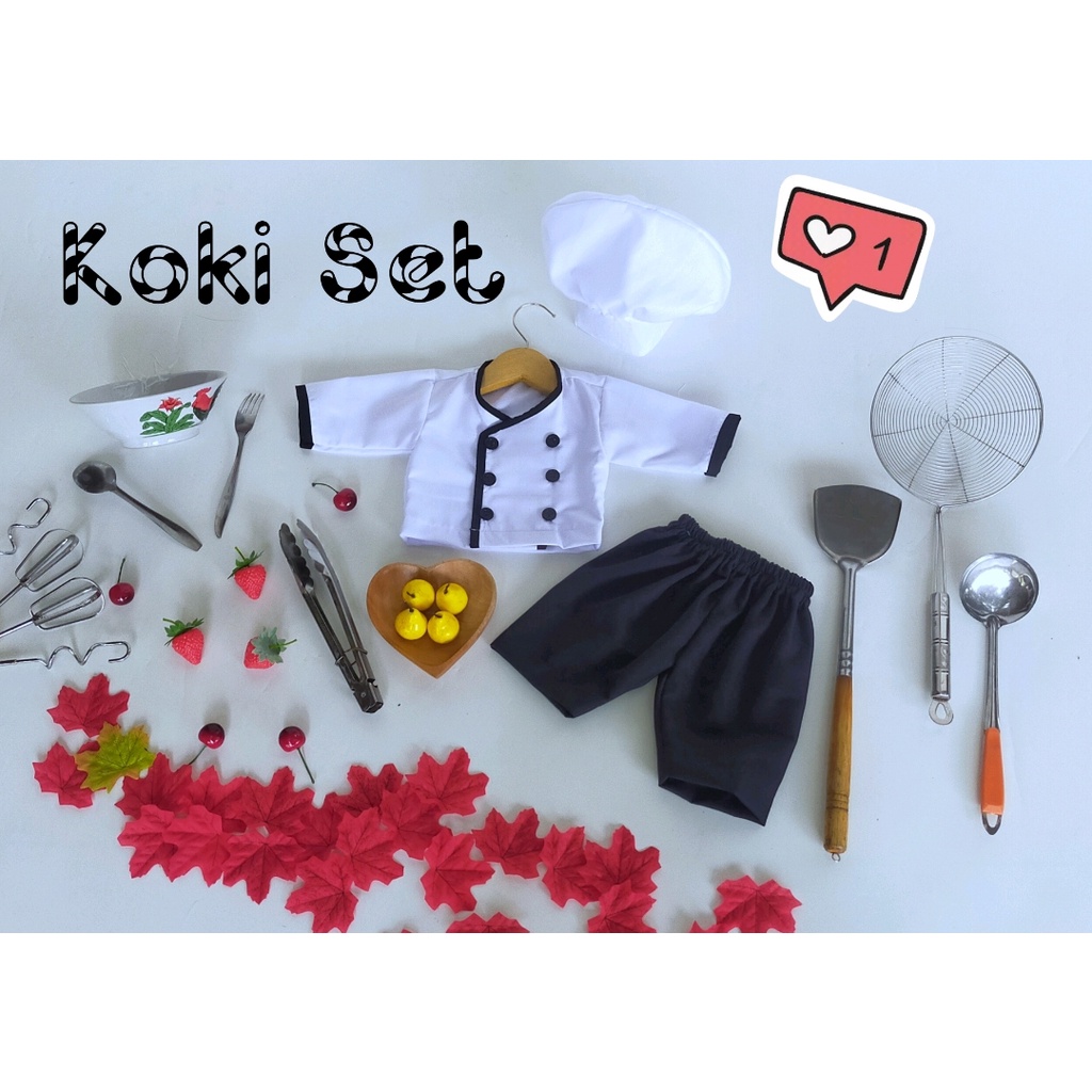 Jual Kostum Koki Cowok Anak Unik/Kostum Anak/kostum koki newborn/baju koki murah | Shopee Indonesia