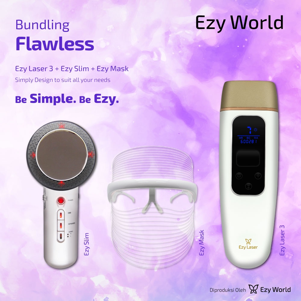 Jual Ezy Laser 3 + Ezy Slim + Ezy Mask (Paket Bundling Flawless ...