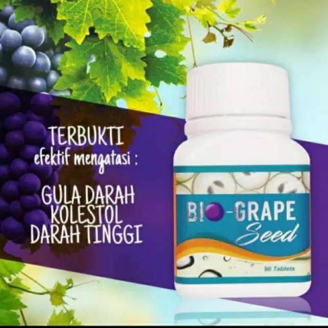 Jual ( COD ) BIO GRAPE BIOGRAPE SEED KOLESTEROL ASLI 100% ANTIOKSIDAN ...