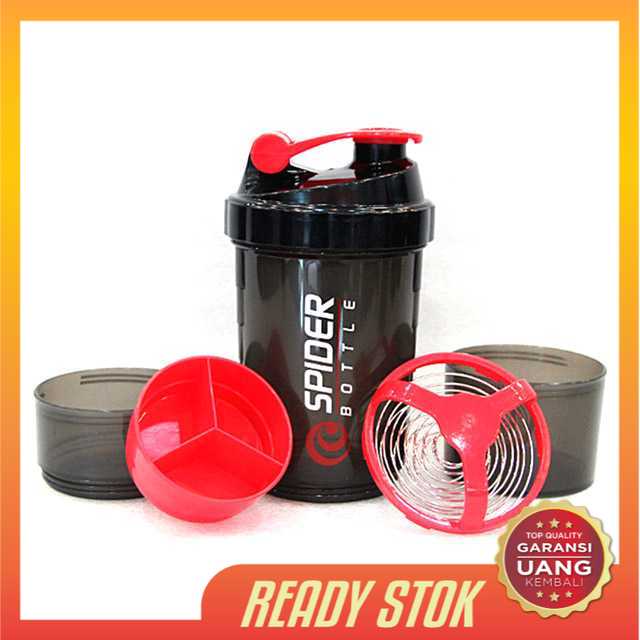 Jual Spider Botol Minum Plastik With Pengocok Whey Protein GYM Shaker 3 ...