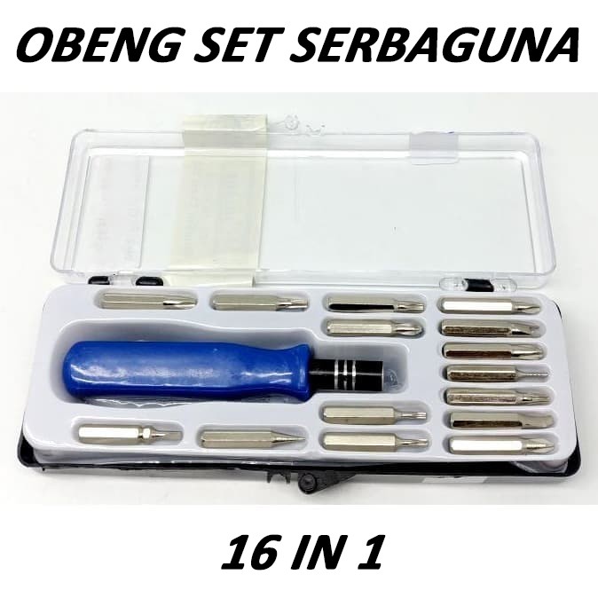 Jual OBENG MAGNETIC SET SERBAGUNA 16 IN 1 - MINI TOOLS KIT | Shopee ...