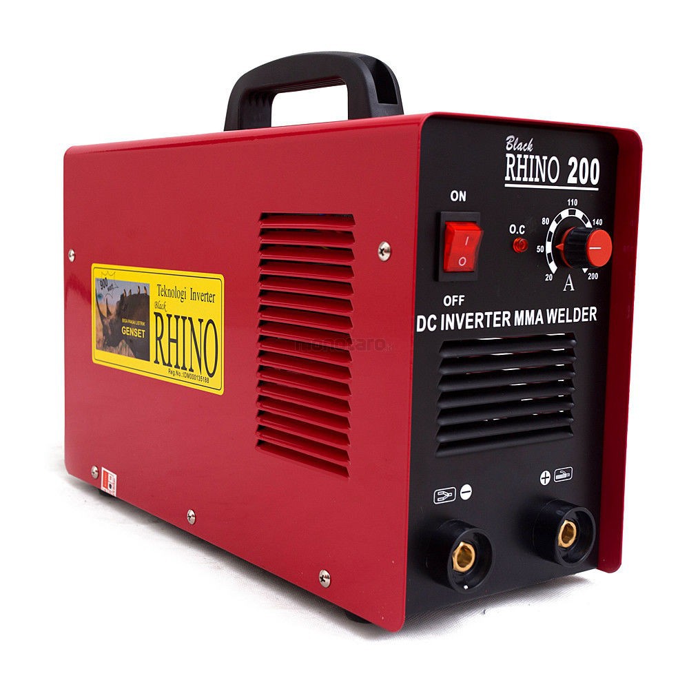 Jual Rhino Mesin Las Listrik 200A Travo Las Inverter Black MMA 200 A | Shopee Indonesia