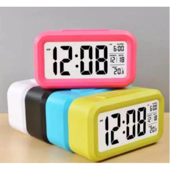 Jual Jam Meja Digital dengan alarm dan lampu sensor | Shopee Indonesia