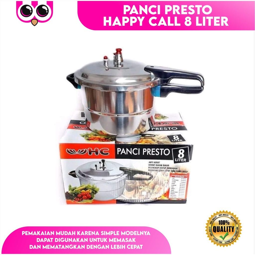 Jual [ HC ] PANCI PRESTO HAPPY CALL 8 LITER / PANCI PRESTO STAINLESS STEEL | Shopee Indonesia