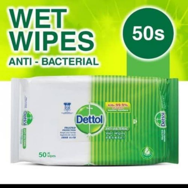 Jual Dettol Wet Wipes / Tissue Basah 50 Lbr | Shopee Indonesia