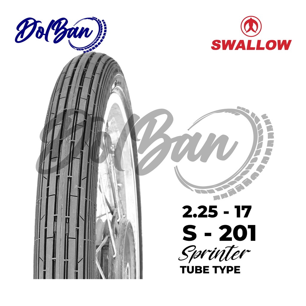 Jual BAN LUAR MOTOR SWALLOW 225-17 RING 17 S-201 SPRINTER TUBETYPE ...
