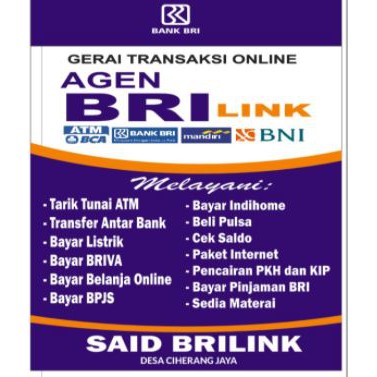 Jual Stiker BRI Link ukuran 51 x 61 cm Bisa Custom Harga untuk 2 lembar ...