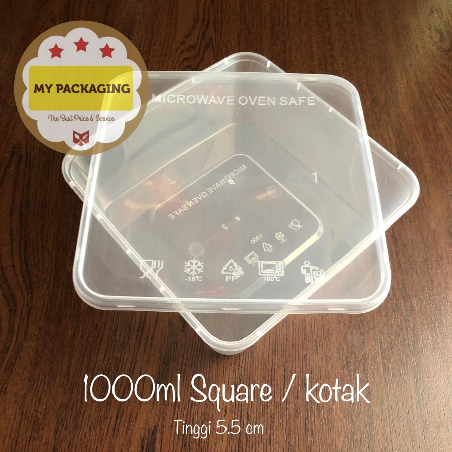 Jual Thinwall 1000 Ml Kaku 25buah Container Microwave Kotak Makan