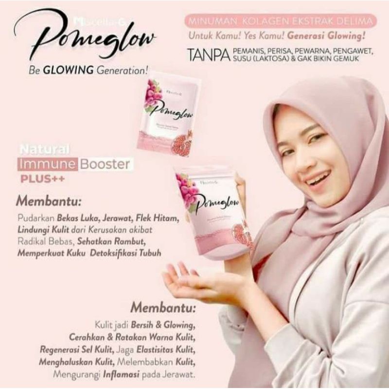 Jual POMEGLOW COLLAGEN ( MINUMAN PEMUTIH AMAN ) | Shopee Indonesia