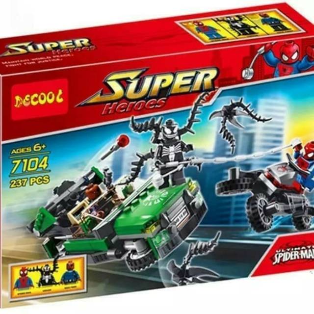 Jual Lego Spiderman Versus Venom With Nick Furry Vehicle Set Marvel ...