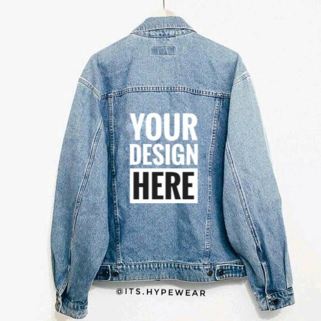 Jual Custom denim jacket (Request by chat) | Shopee Indonesia