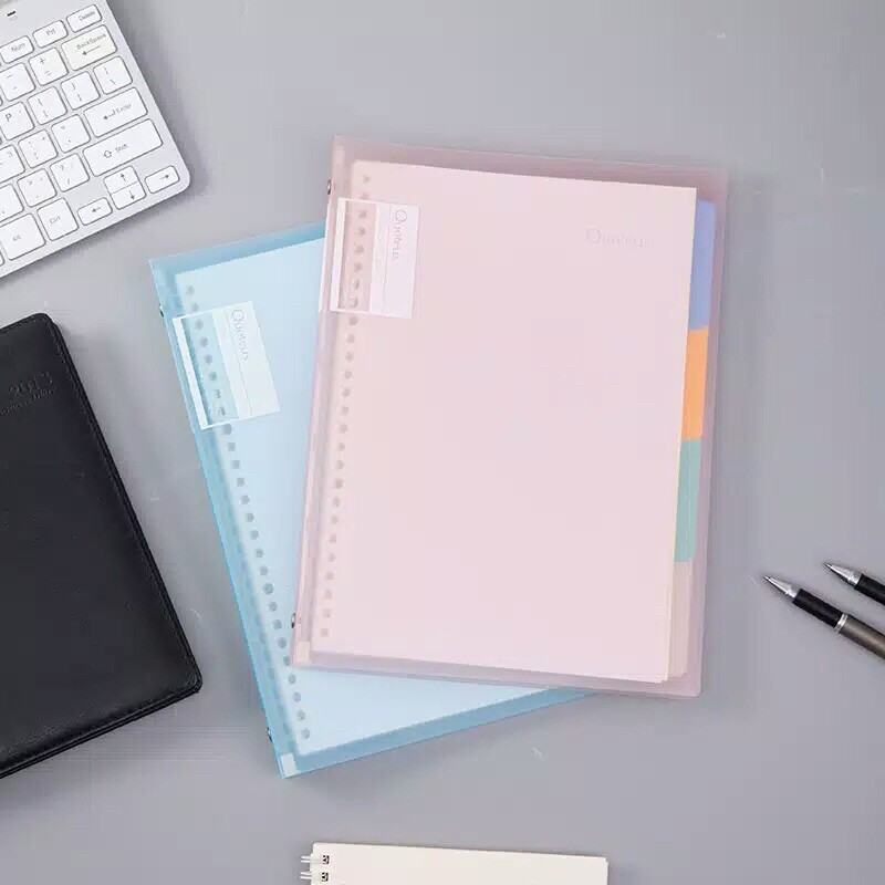 Jual Binder Transparan A5/B5 Ring Plastik/Besi free loose leaf Binder ...