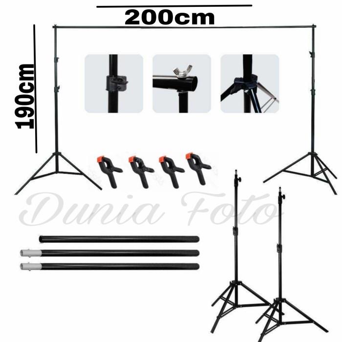 Jual Stand Background Foto Studio 2,5 X 3 Meter Tiang Besi Stand ...