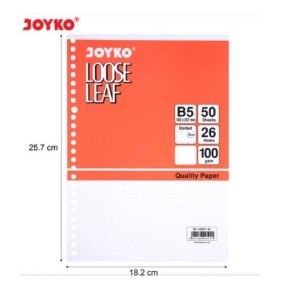 Jual Loose Leaf Isi Kertas File Binder Joyko B5-100DT 50 Lembar Dotted | Shopee Indonesia
