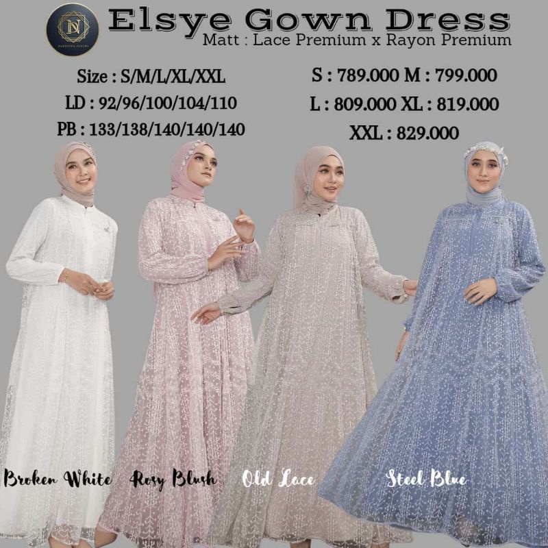 Jual Elsye Gown Nadheera Luxury ( READY STOK SIAP KIRIM) | Shopee Indonesia