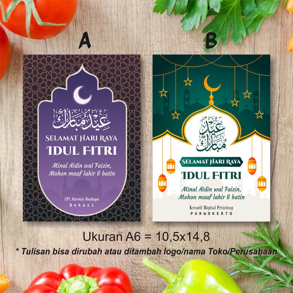 Jual Stiker, Label, Ucapan Selamat Hari Raya Idul Fitri ukuran A6 - Vol ...