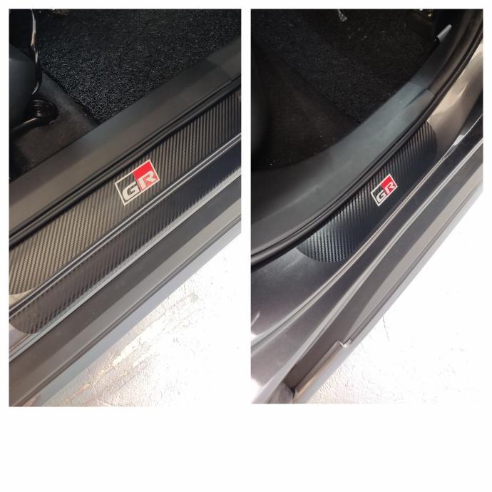 Jual Sill plate Sticker sticker Carbon 4d texture Toyota GR sport Raize ...