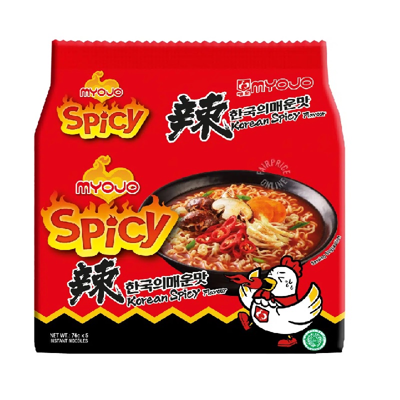 Jual Mie Myojo Korean Spicy Flavour Instant Noodle 5 x 74 Gram | Shopee Indonesia