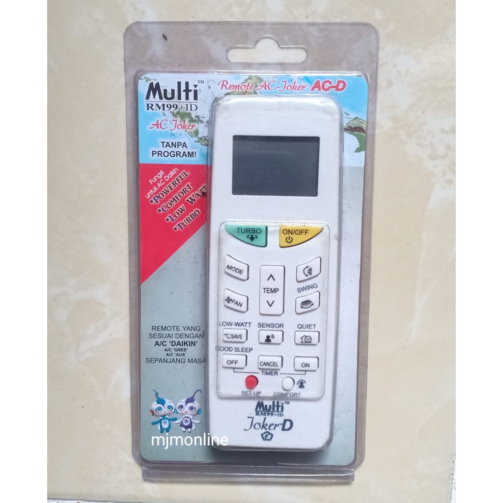 Jual JOKER REMOTE MULTI AC- D ( For Ac- Daikin) | Shopee Indonesia
