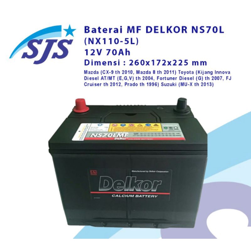 Jual Aki Delkor MF NS70L /80D26L kering buatan Korea | Shopee Indonesia