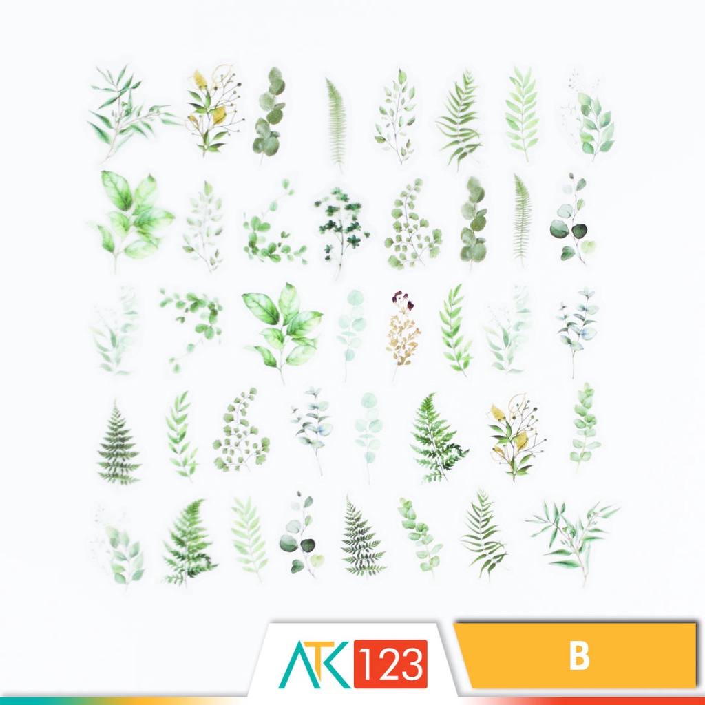 Jual Stiker Estetik Alam / Bunga / Daun / Jamur / Nature / Floral ...