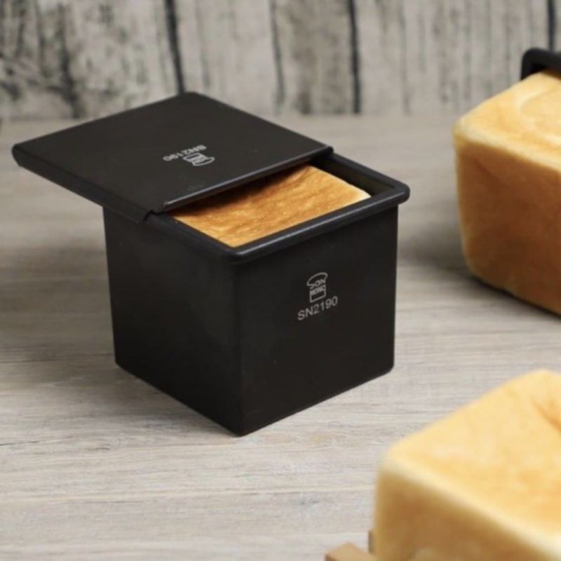 Jual sanneng SN2190/SN2197 black low sugar square toast box 250gr / loyang roti tawar | Shopee ...