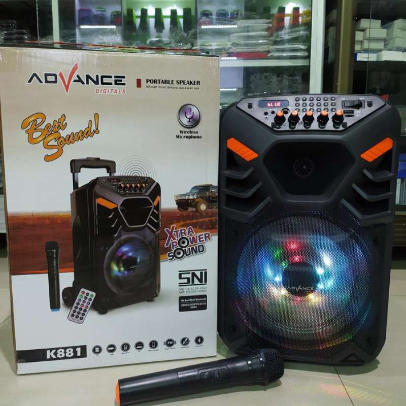Jual Speaker meeting bluetooth Advance K881 ukuran jumbo speaker 8 inci PROMO | Shopee Indonesia