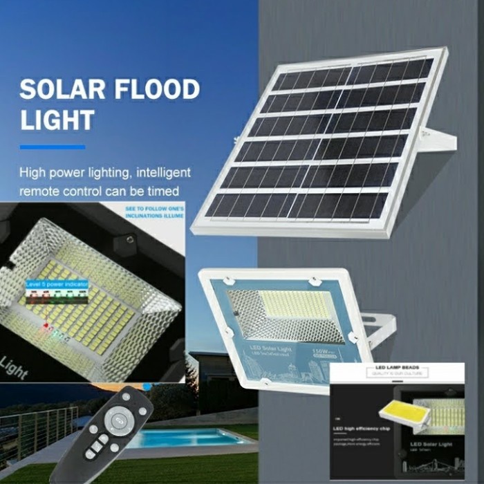Jual Lampu Sorot Led Solar Cell Solar Flood Light 50 Watt | Shopee Indonesia