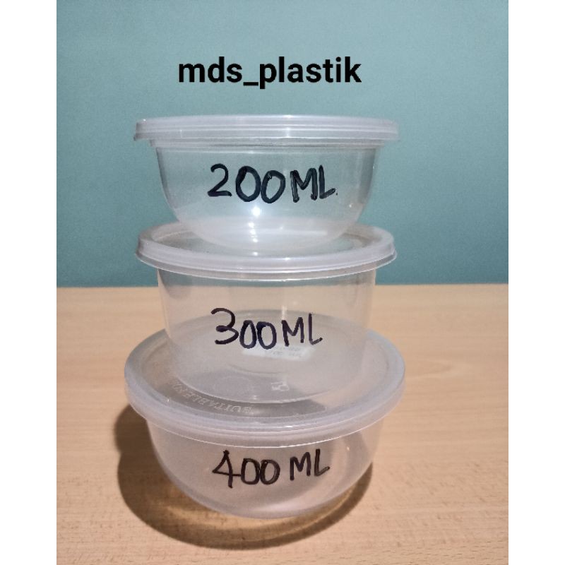 Jual THINWALL 300 DAN 400 ML ISI 25 PCS / CUP BOWL PLASTIK | Shopee Indonesia