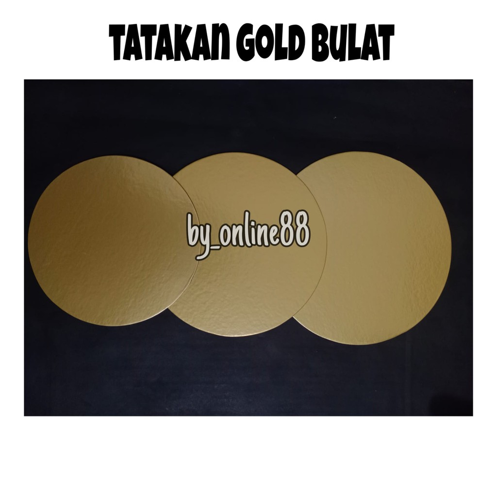 Jual Cake Board BULAT GOLD / Alas Kue Tart GOLD / Tatakan Kue | Shopee ...