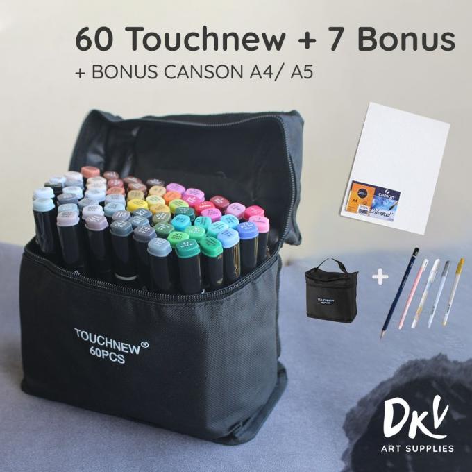 Jual Touchfive Touchnew Marker Spidol 60 80 Colors Twin Markers Animasi ...