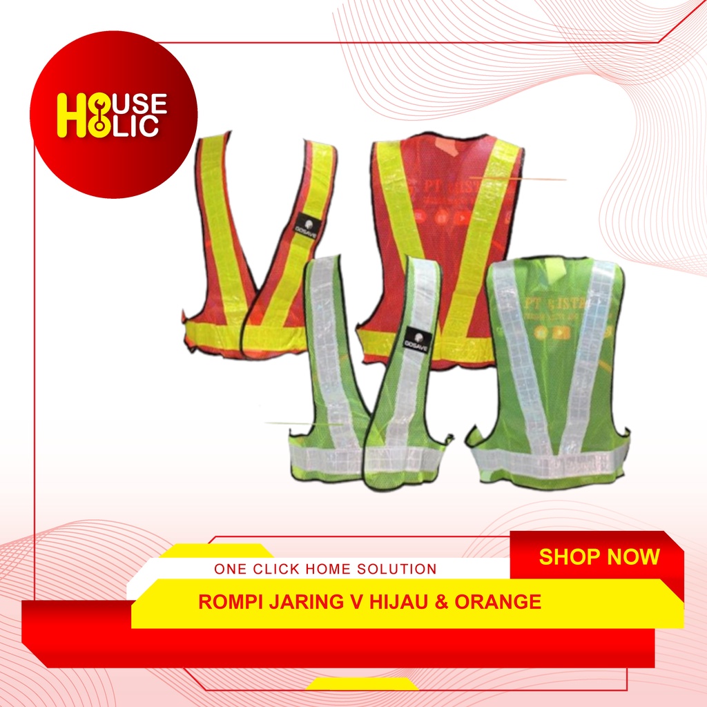 Jual Rompi Jaring Model V / Rompi Proyek Safety / Rompi Jala | Shopee ...