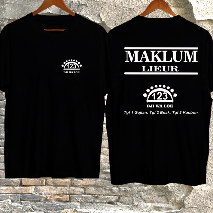 Jual KAOS MAKLUM LIEUR/MURAH/CEPAN BELAKANG/DISTRO | Shopee Indonesia