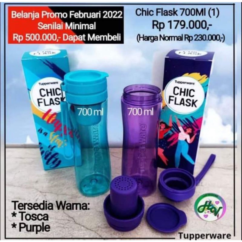 Jual chic flask ungu 700ml | Shopee Indonesia