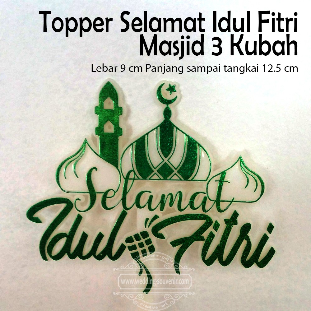 Jual Topper Selamat Idul Fitri Masjid 3 Kubah | Shopee Indonesia