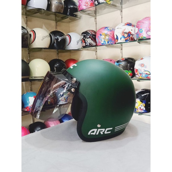 Jual RC Aizo Helm Half Face Standar Warna Hijau Army Doff SNI Helm ...