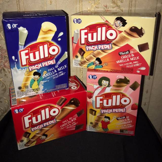 Jual Fullo 1pack isi24, 4 rasa ( coklat, vanila&coklat , coklat ...