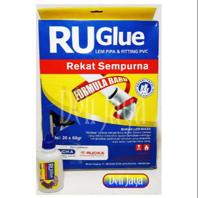 Jual Lem Pipa Botol RuGlue Ru Glue 60gr lem rucika lem wavin | Shopee ...