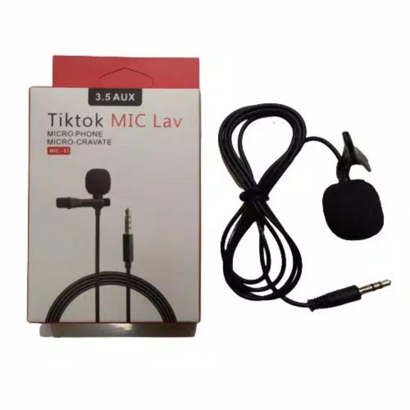 Jual Microphone Tik Tok Mic Lav Jack 3.5 Aux | Shopee Indonesia