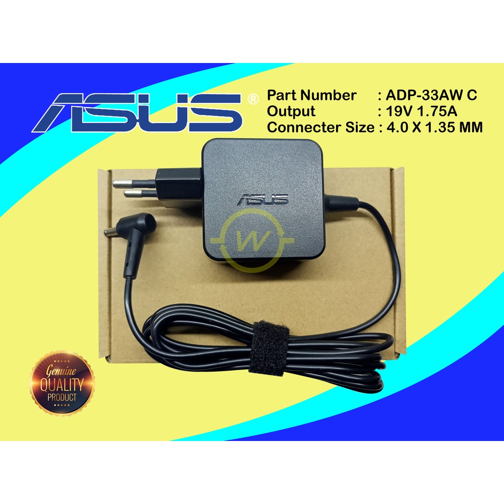 Jual ORIGINAL Charger Adaptor Laptop Asus 19V 1.75A DC 4.0X1.35mm ...