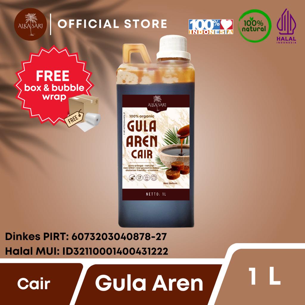 Jual Gula Aren Cair / Syrup Palm Sugar Organik Alka Sari 1 Liter ...