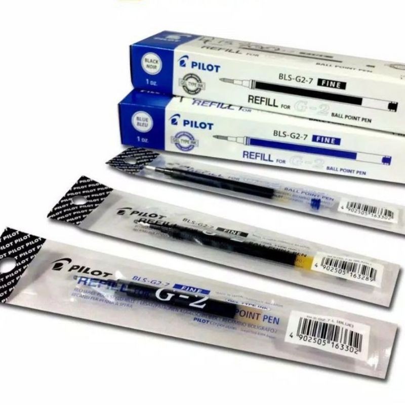 Jual Refill Isi Tinta Pulpen Pilot BLS-G2-7 Warna Hitam & Biru Refill G ...
