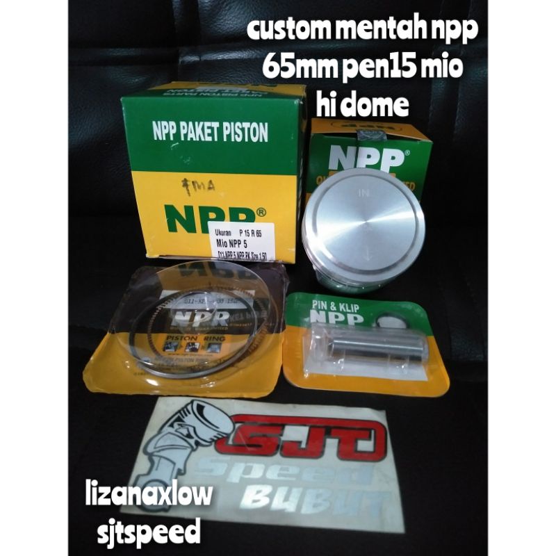 Jual Piston npp custom 65 mm pen15 bore up mio mentah npp5 | Shopee ...