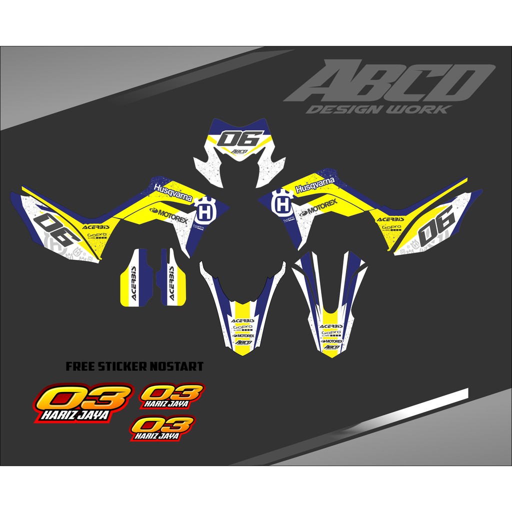 Jual Stiker Decal Honda CRF 150 L Custom Husqvarna Full Body Sticker ...