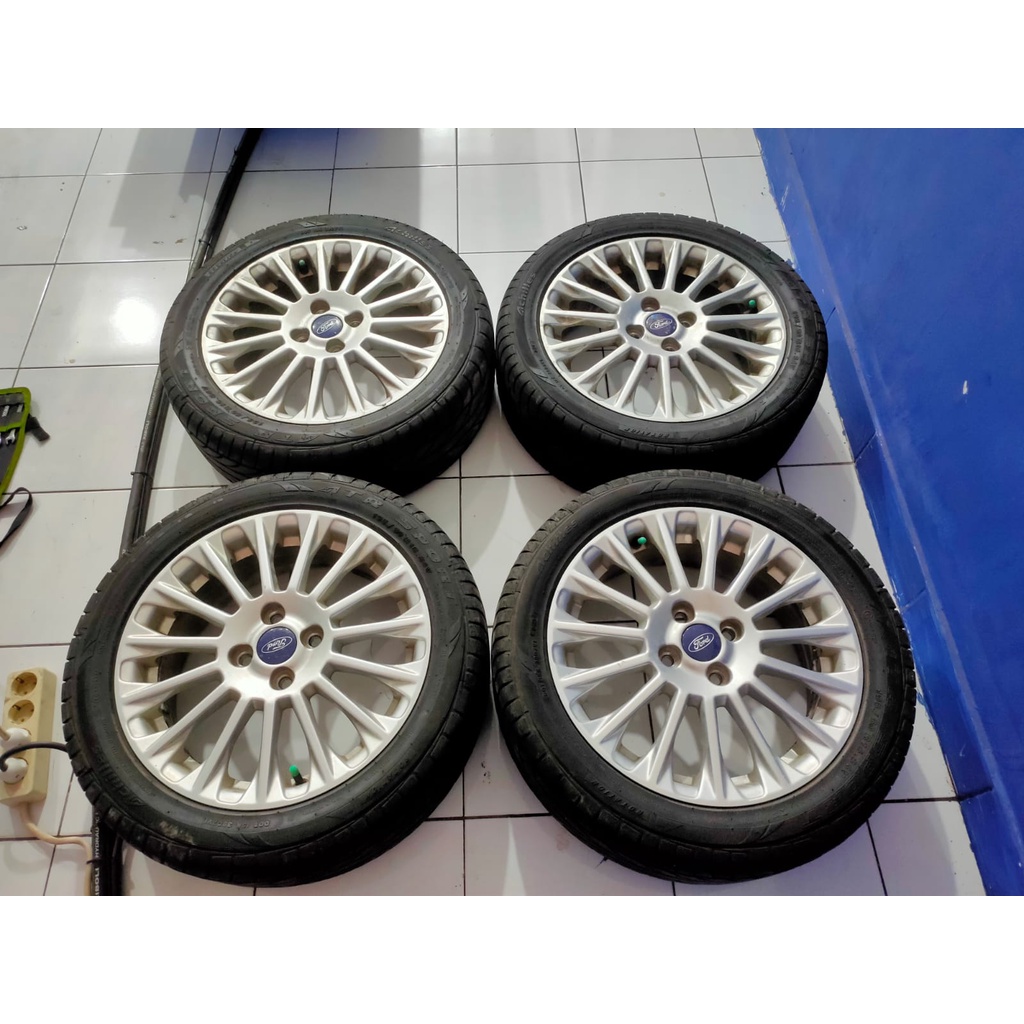 Jual Velg Original Standar Ford Fiesta Ring 16 Pcd 4x100 + Ban Achiles 195 50 R16 Buat Mobil ...